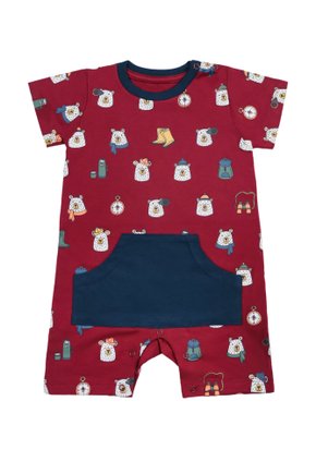 Pimpão Manga Curta Bebê Estampado Ursos